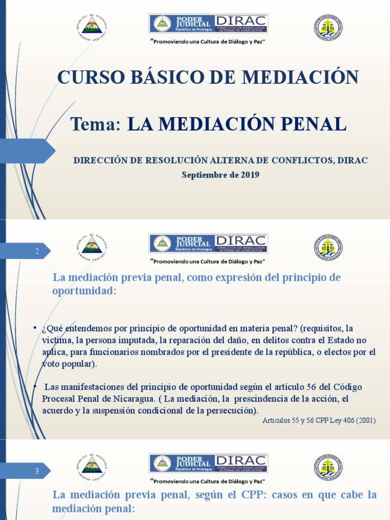 CURSO BÁSICO DE MEDIACIÓN Tema: LA MEDIACIÓN PENAL | PDF | Mediación | Derecho penal
