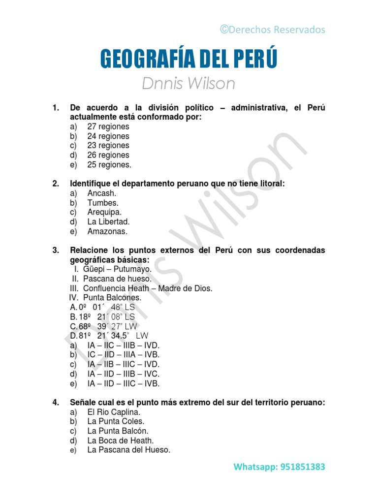 GEOGRAF | PDF | Andes | Perú