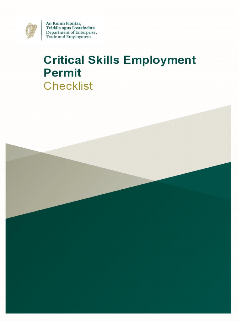 Critical Skills Employment Permits Checklist | PDF