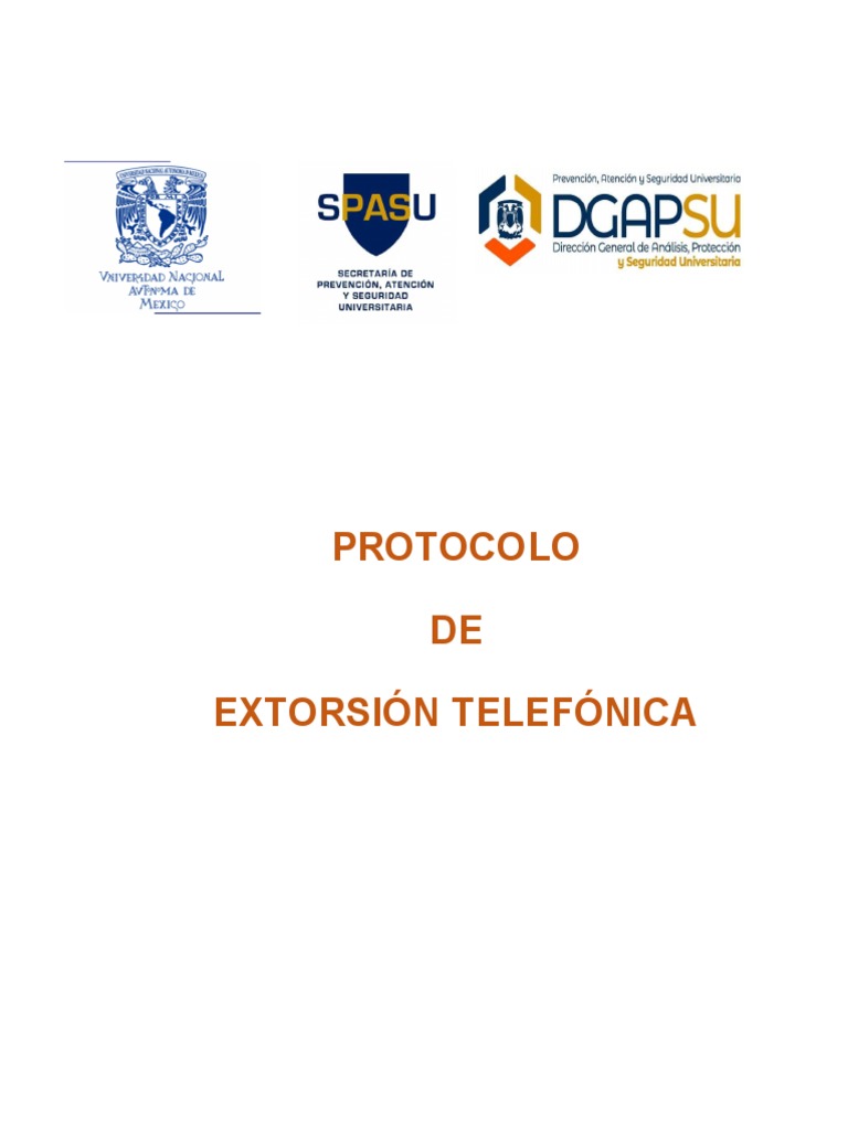 Protocolo de Extorsion Telefonica | Descargar gratis PDF | Extorsión ...