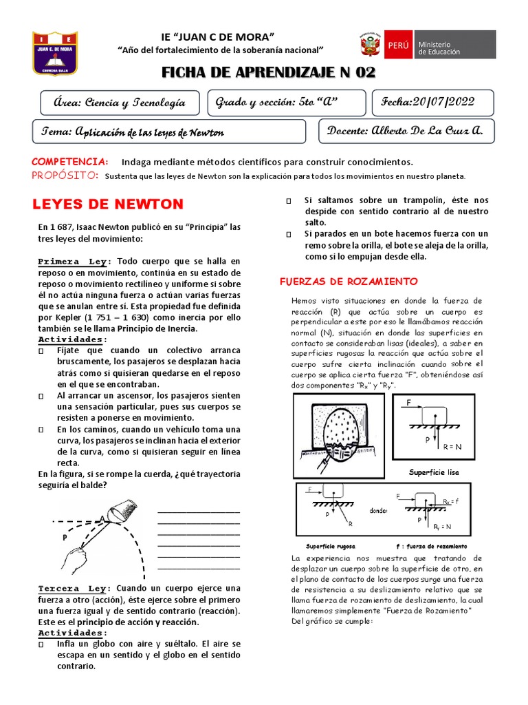Leyes de Newton y Fuerzas de Rozamiento | PDF | Fricción | Fuerza