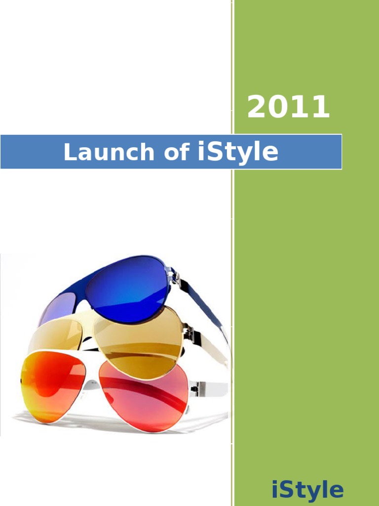 iStyle Eyewear Marketing Plan | PDF | Sunglasses | Glasses