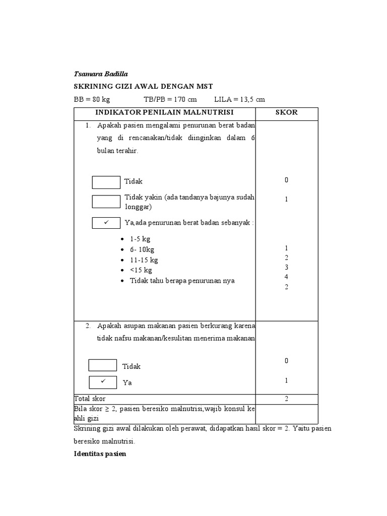 SKRINING GIZI AWAL DENGAN MST | PDF