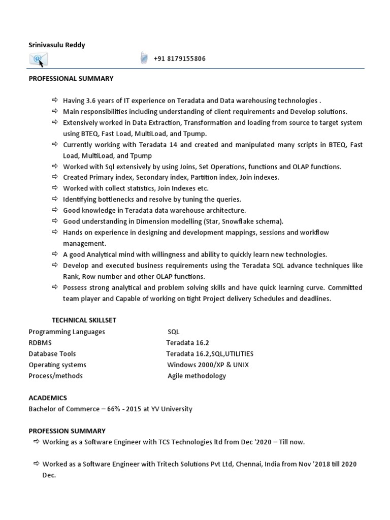 Sankar Teradata | PDF | Data Warehouse | Database Index