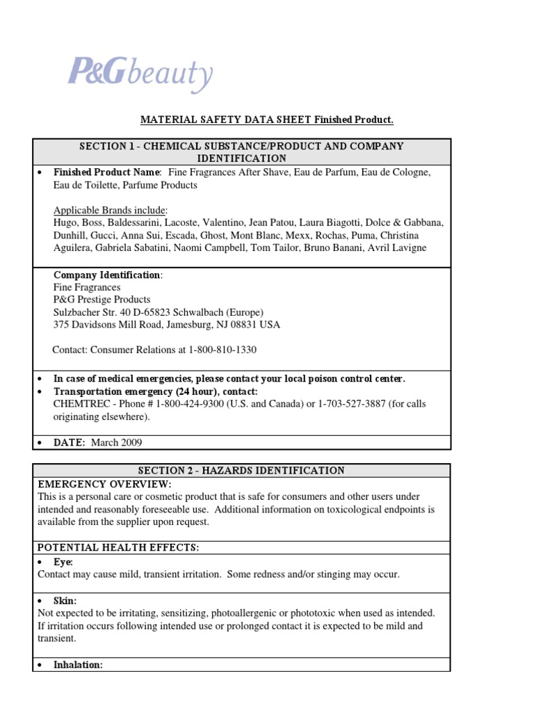 Fine Fragrances After Shave, Eau de Parfum, Eau de Cologne, Eau de ...