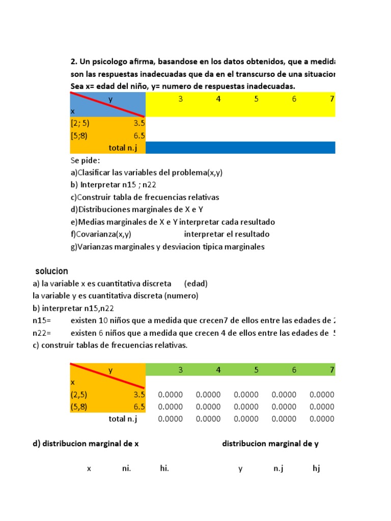 Distribucion Bidimensional 2 | PDF | Probabilidad | Análisis de los datos