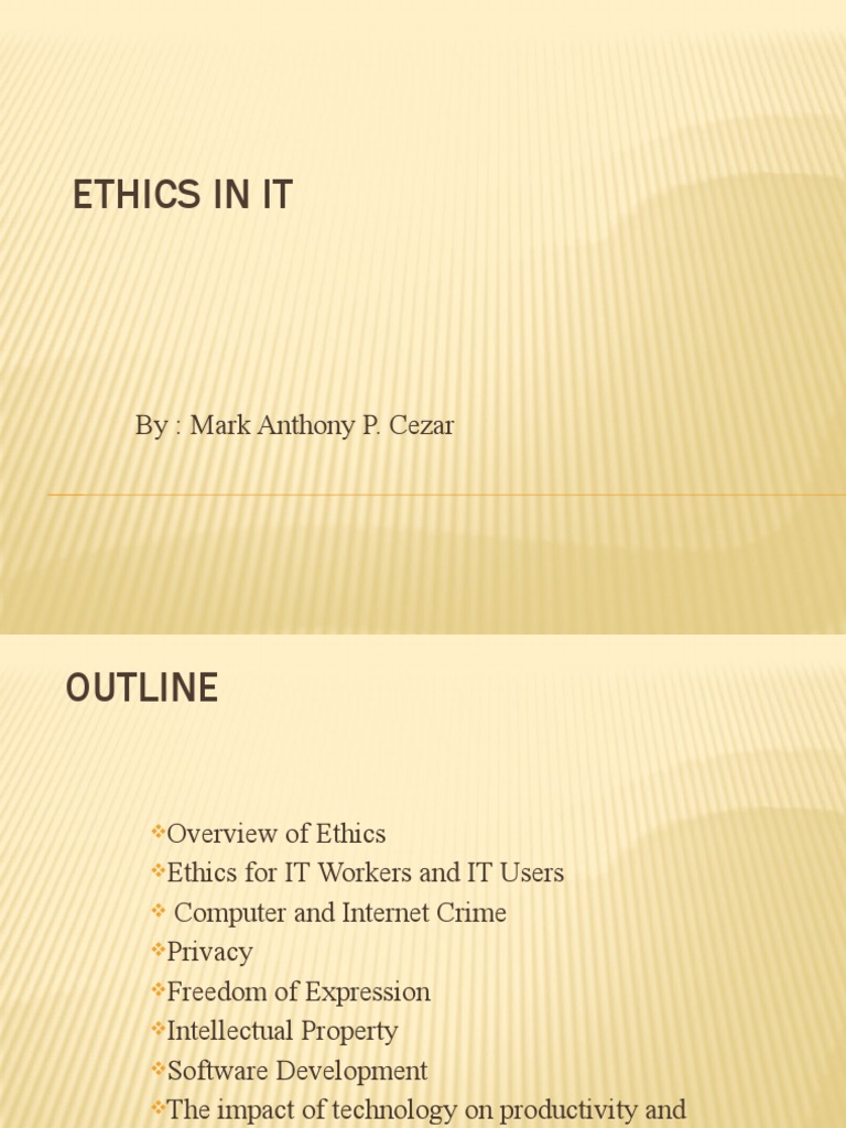 Ethics in It | PDF | Computer Virus | Malware