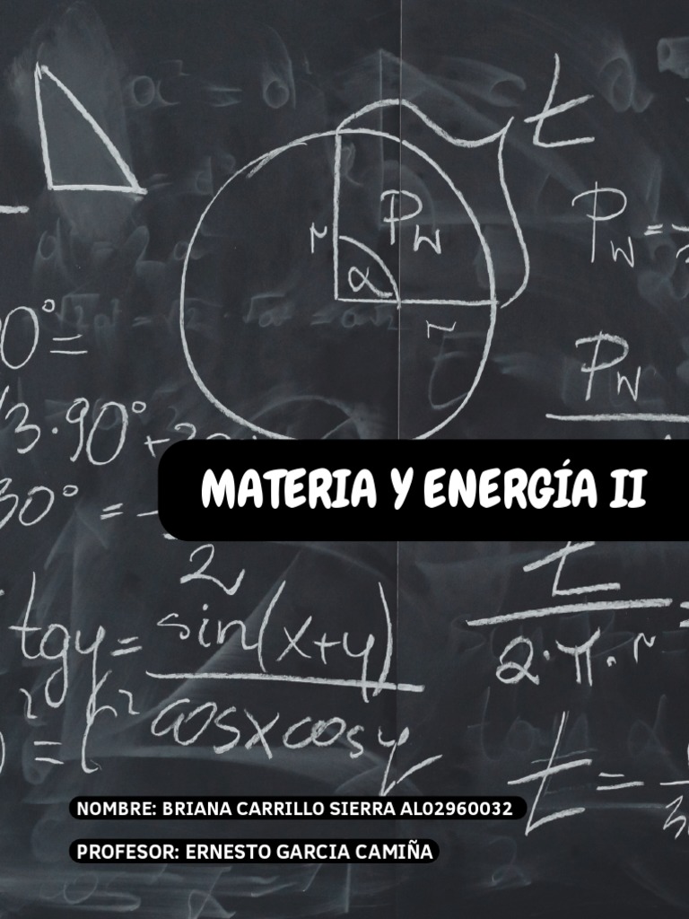 Actividad 6 y 7 de Materia y Energía II BACS | PDF | Ciencia y ...
