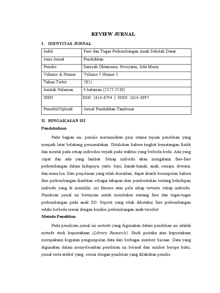 Review Jurnal | PDF | Pengembangan Diri | Sains & Matematika