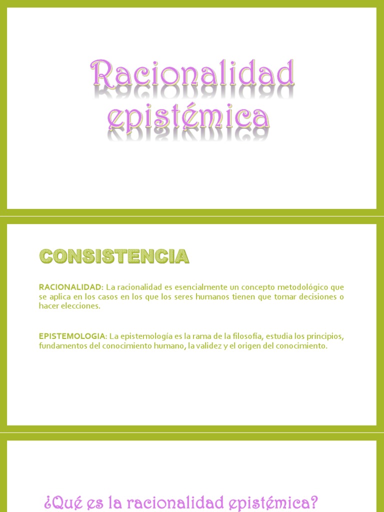 Semana 6 - Racionalidad Epistémica | PDF | Relativismo | Razón