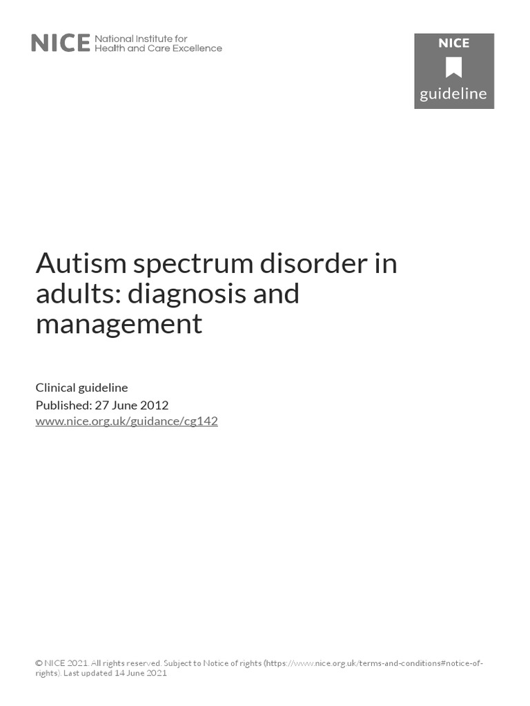 Guia NICE | Download Free PDF | Autism | Autism Spectrum