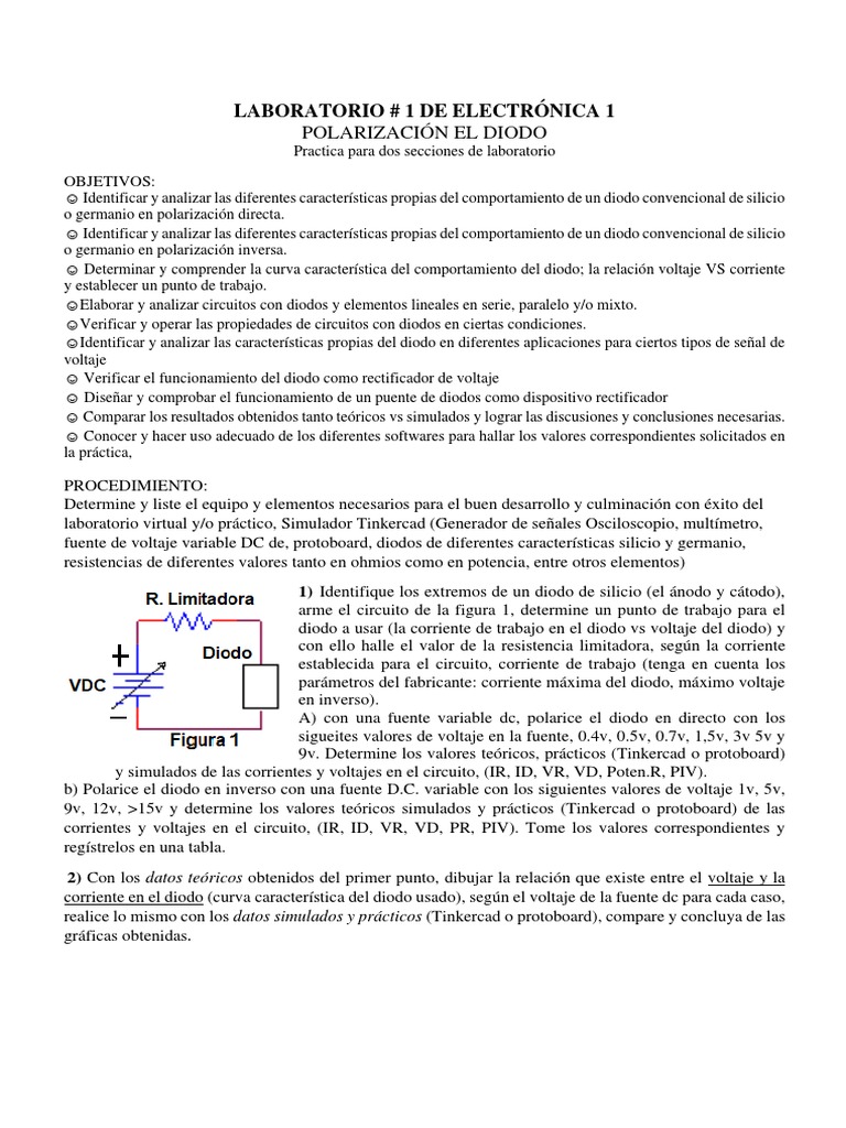 Lab. 1 | PDF | Diodo | Rectificador