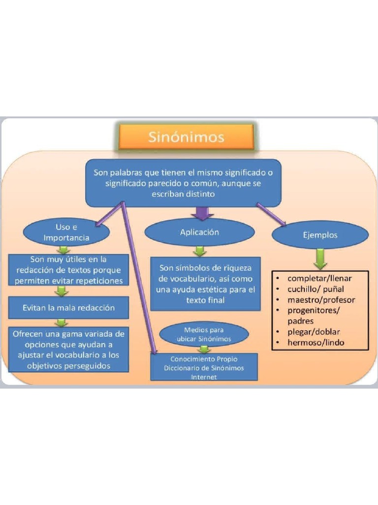 Mapa Conceptual de Sinonimos | PDF