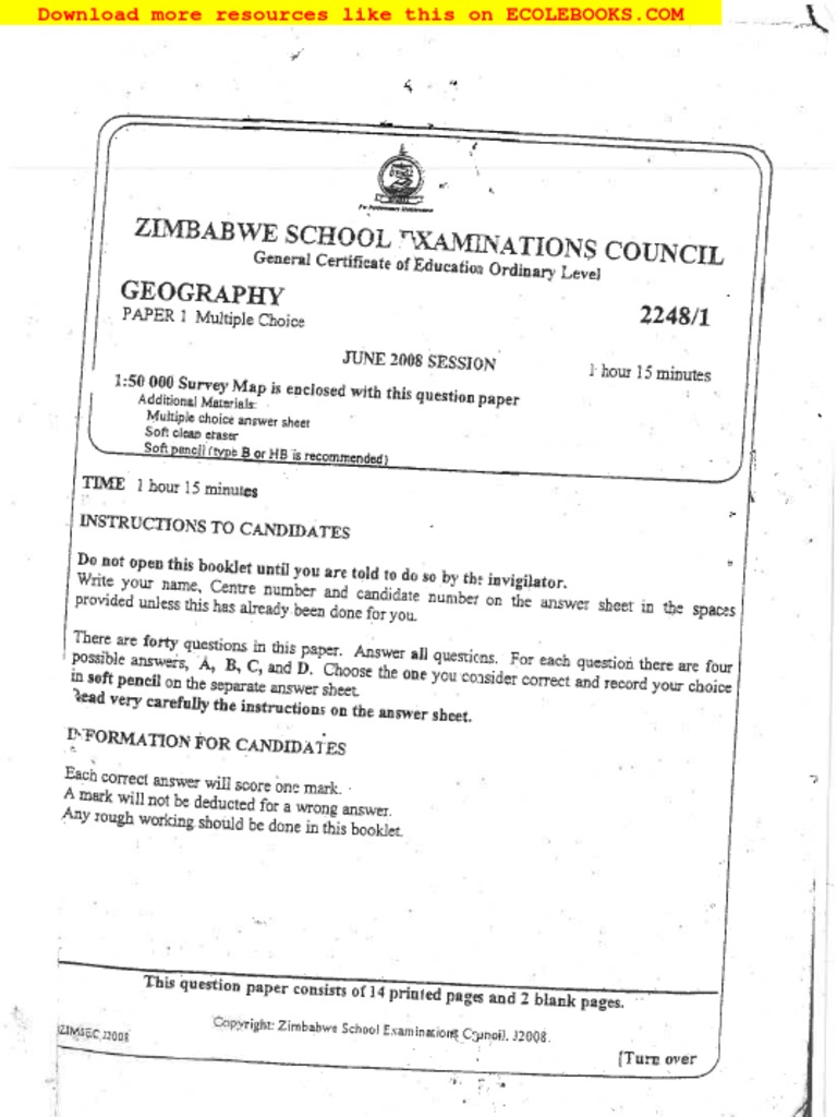 Geography o Level Green Book | PDF