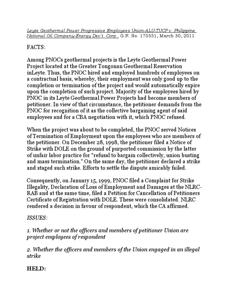 Leyte Geothermal Power Progressive Employees Union-ALU-TUCP v ...