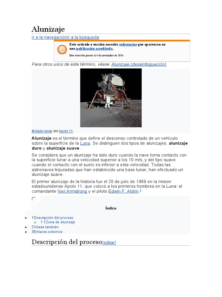 Alunizaje | PDF | Alunizaje | Exploración de la luna