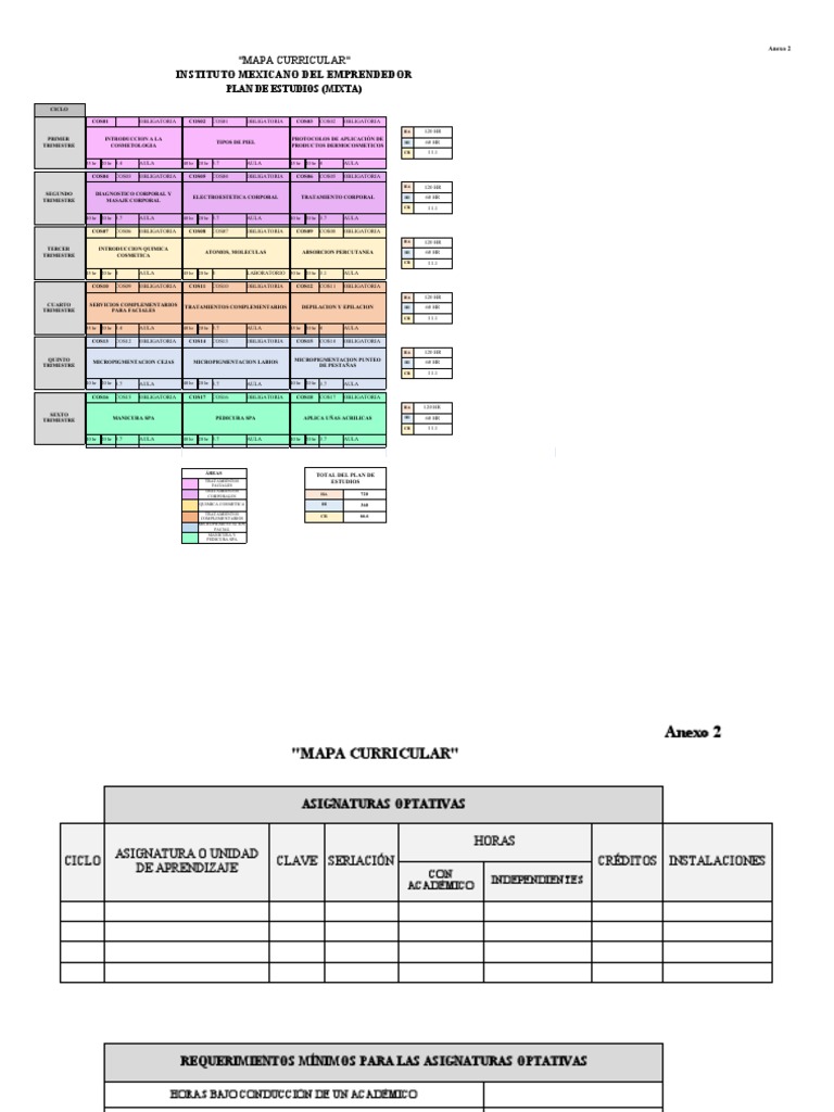 2) Mapa Curricular Anexo 2 | PDF | Plan de estudios | Pedagogía
