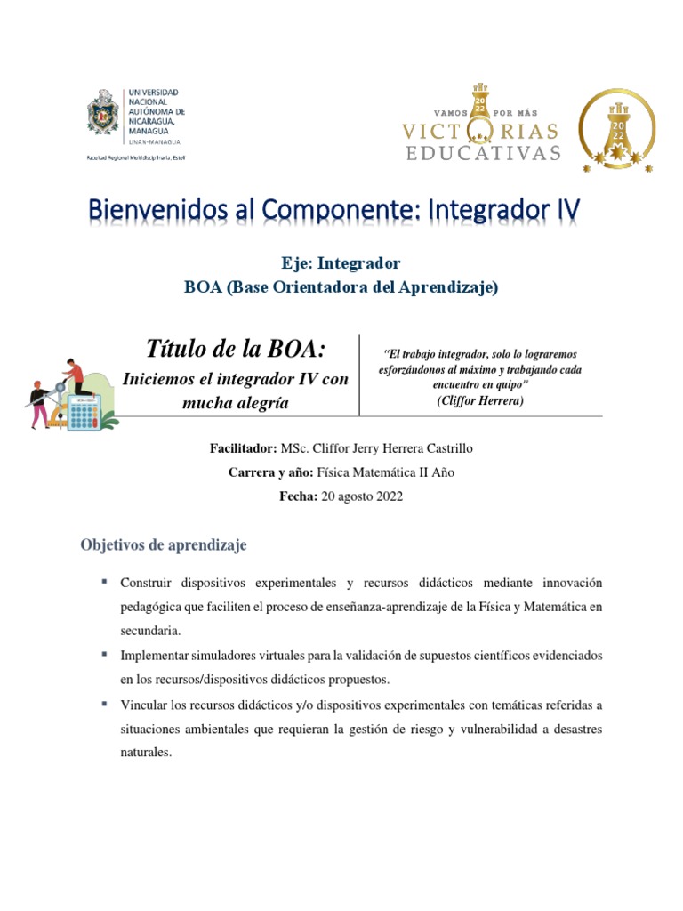 Boa 1 - Integrador Iv | PDF | Aprendizaje | Matemáticas