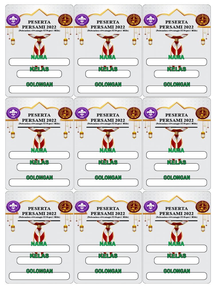 Tanda Peserta Persami | PDF