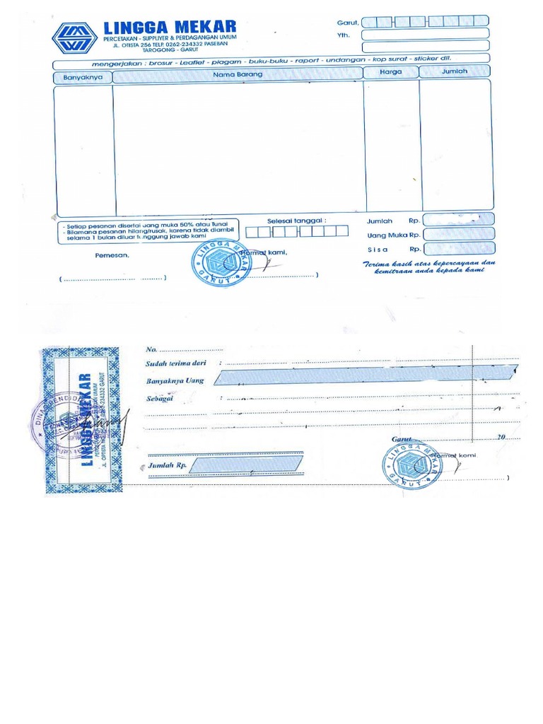 Nota Lingga Mekar | PDF