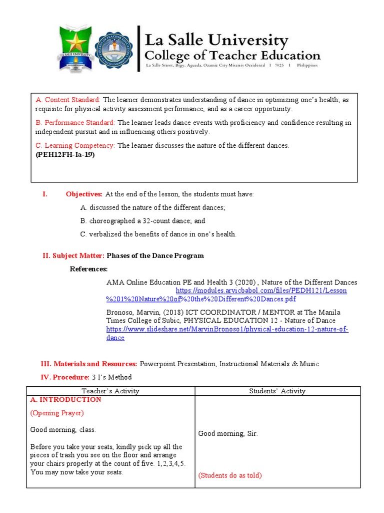 2 Phases of Dance Program - Continuation | PDF | Ballroom Dance | Dances