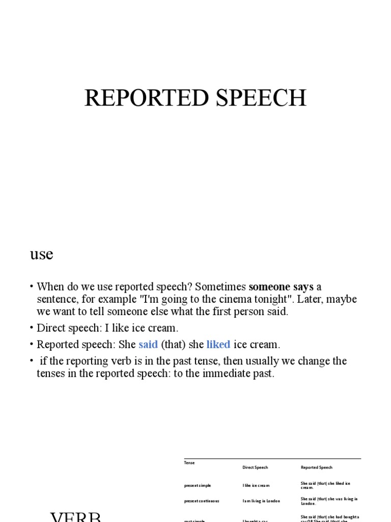 Reported Speech 2 | PDF | Question | Language Families