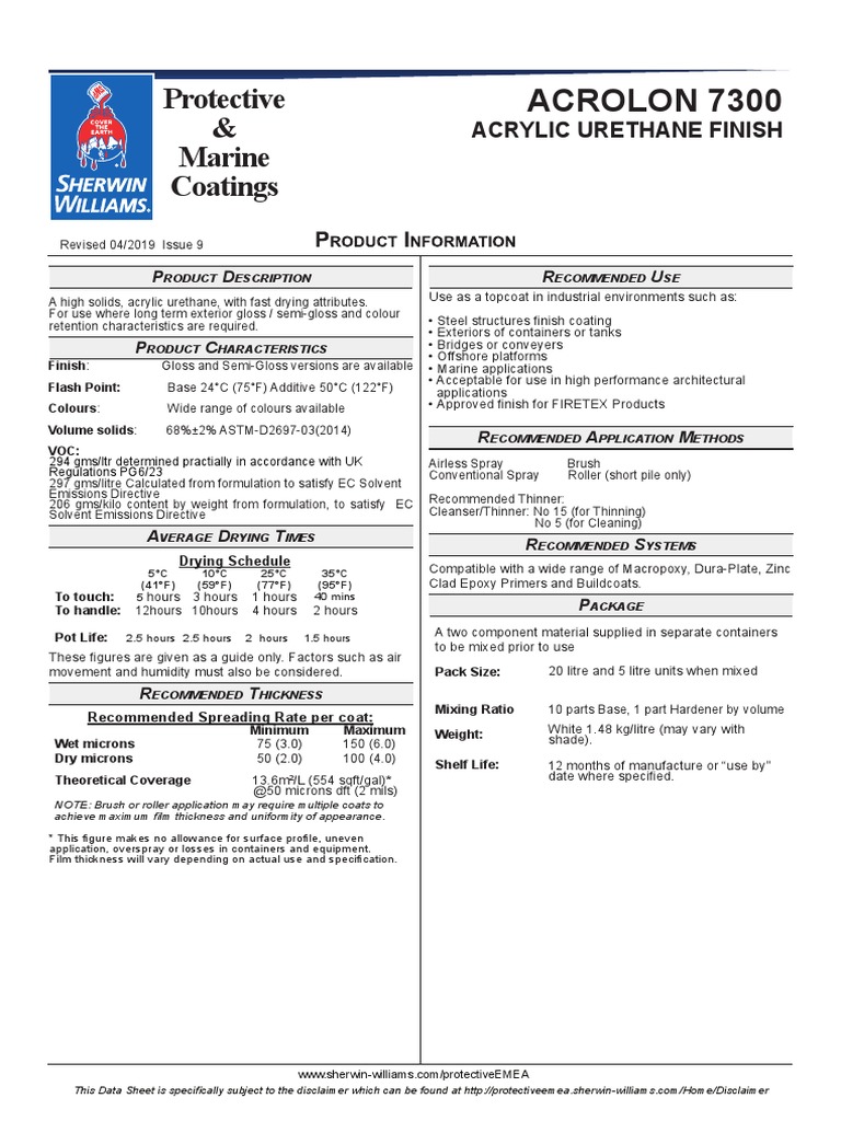 Acrolon 7300 PDS | PDF