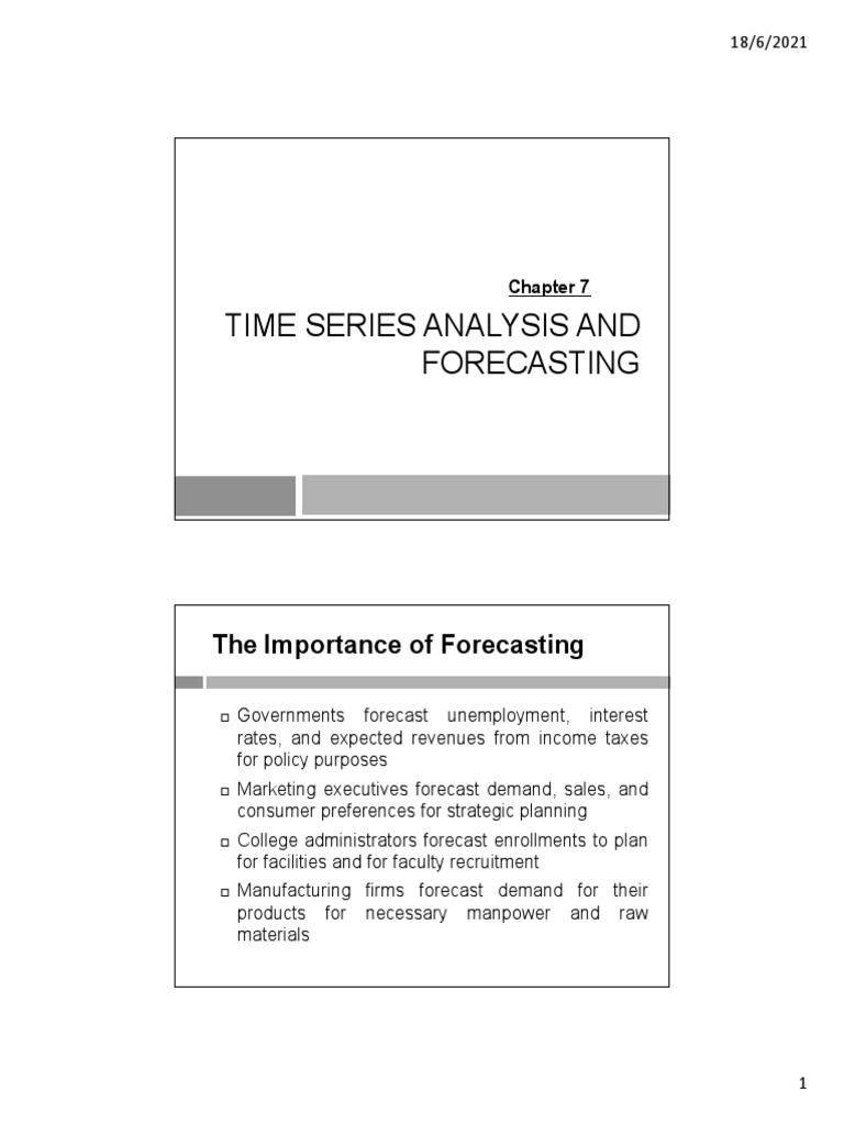 Chapter 7 (Time Series Analysis - Forecasting) | PDF | Forecasting ...