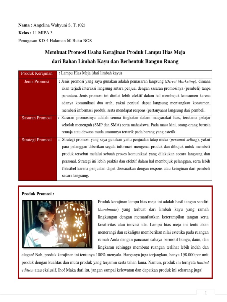 Angelina Wahyuni - 11 MIPA 3 - Tugas KD 4 | PDF