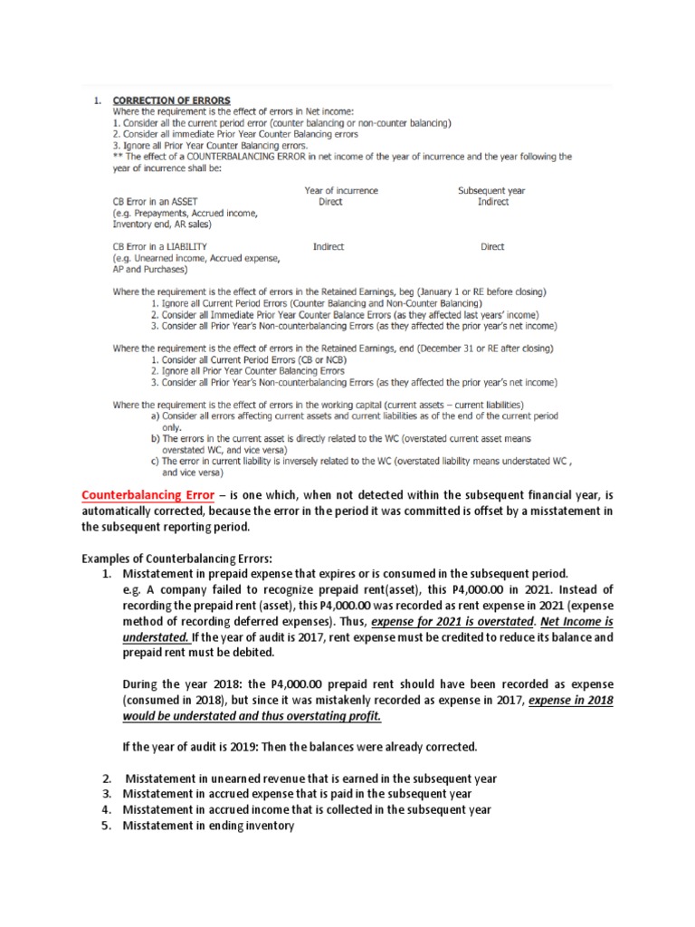 Handouts. Correction of Errors | PDF