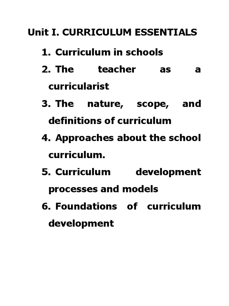 Curriculum Essentials | Download Free PDF | Curriculum | Teaching Method