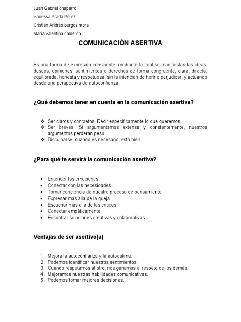 Comunicación Asertiva | PDF | Empatía | Comunicación
