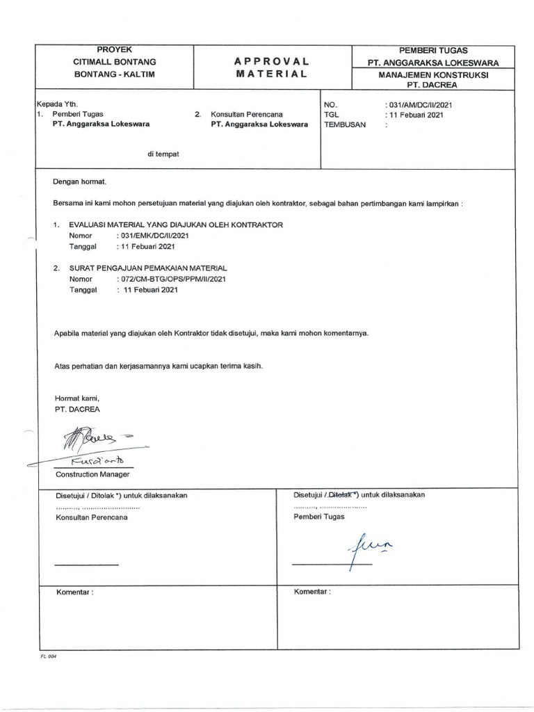 Approval Material Sanitair | PDF