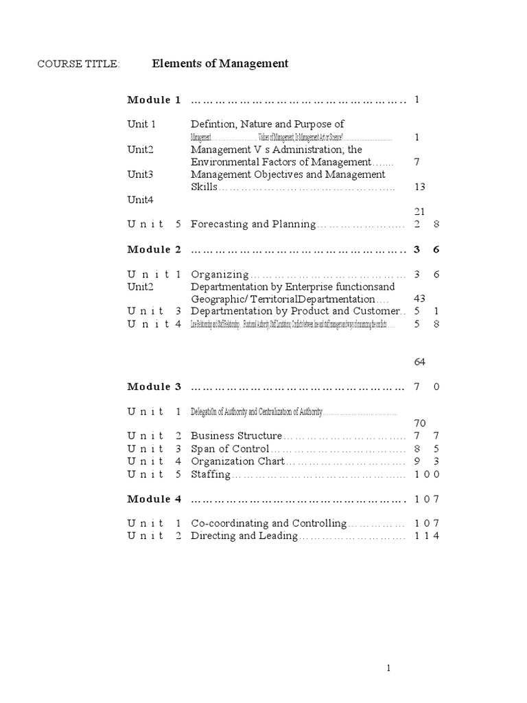 Elements of Management | PDF | Theory | Science