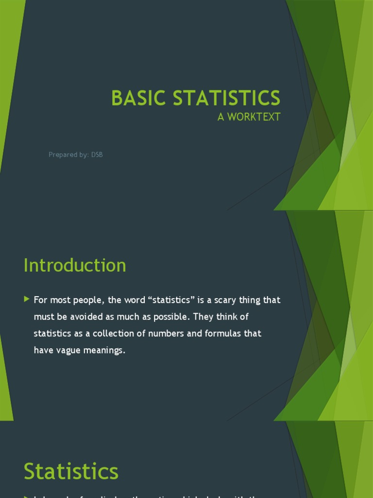Basic Statistics | PDF | Statistics | Level Of Measurement Basic Statistics | PDF | Statistics | Level Of Measurement