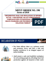 DOLE D.O. NO. 198, S. 2018 | PDF | Occupational Safety And Health | Safety