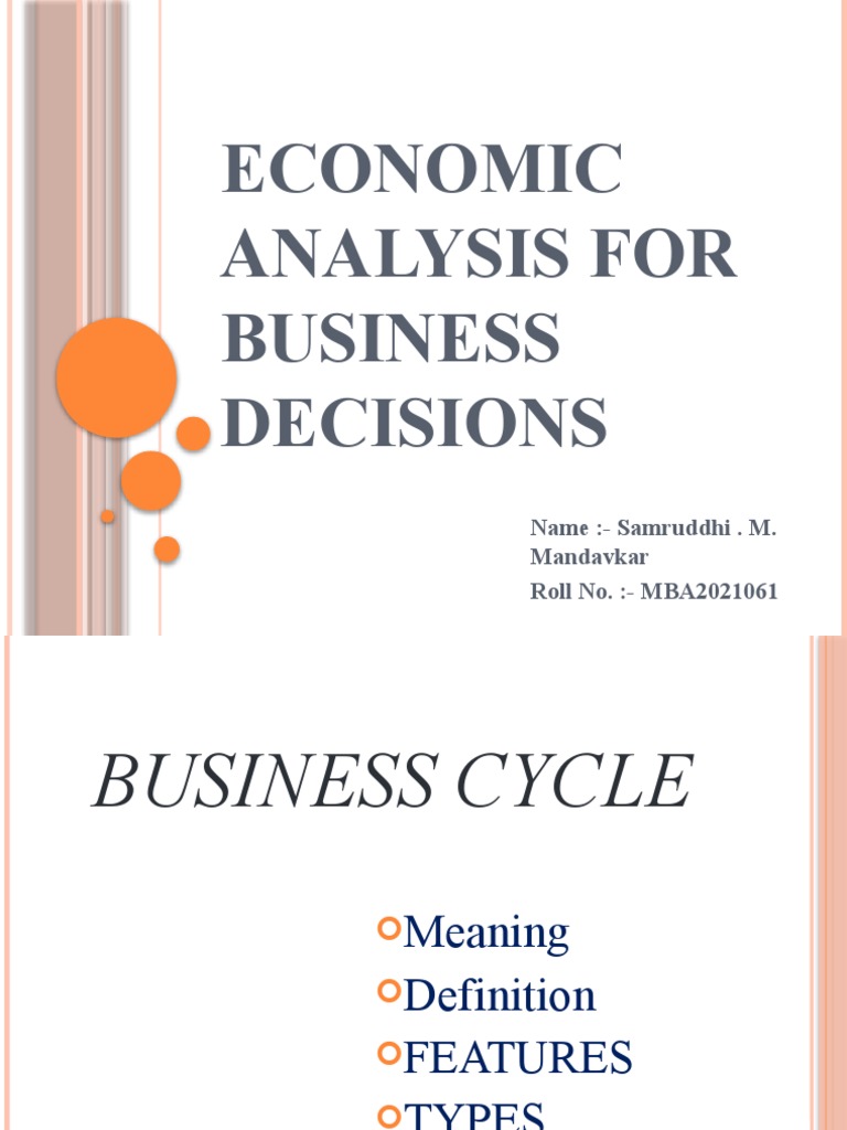 Economic Analysis For Business Decisions | PDF