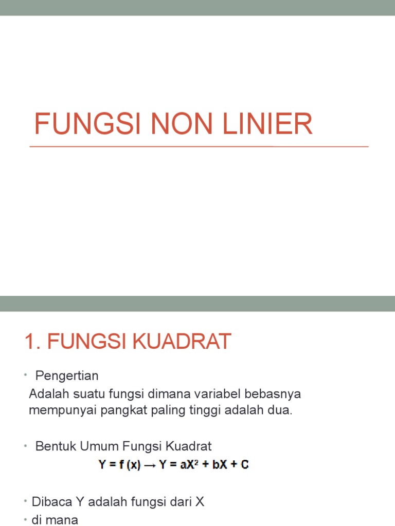Fungsi Non Linier1 | PDF