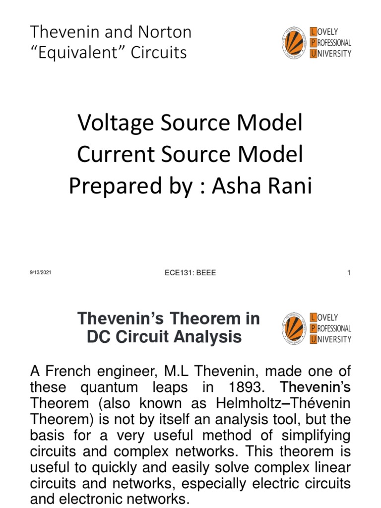 Thevenin Circuits | PDF | Electrical Network | Analog Circuits