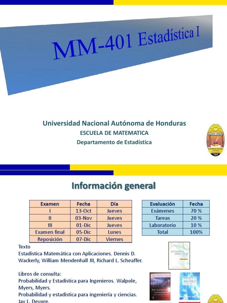 Probabilidad MM401 Estadística I | PDF | Sensibilidad y especificidad ...