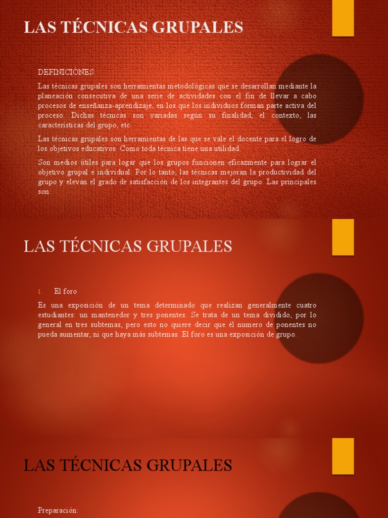 Las Técnicas Grupales | PDF | Seminario | Comunicación