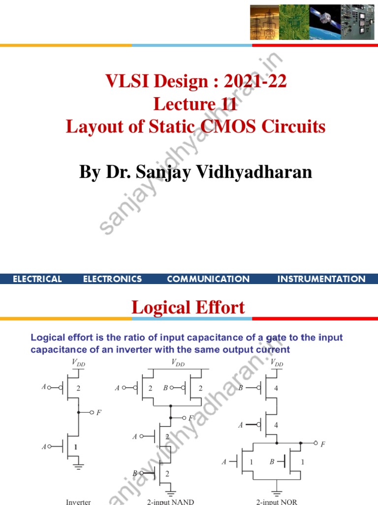 Lec 11 Layout Of Static Cmos Circuits Pdf Field Effect Transistor Semiconductors