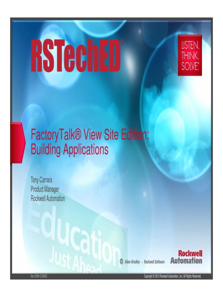 FactoryTalk View Site Edition - Building Applications Lab | PDF | Automation | Server (Computing)