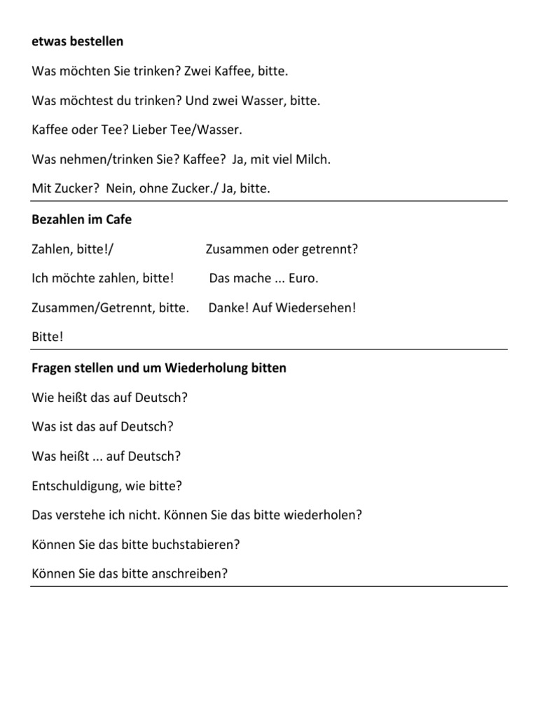 Redemittel - Studio 21 A1 A2 B1 PDF | PDF