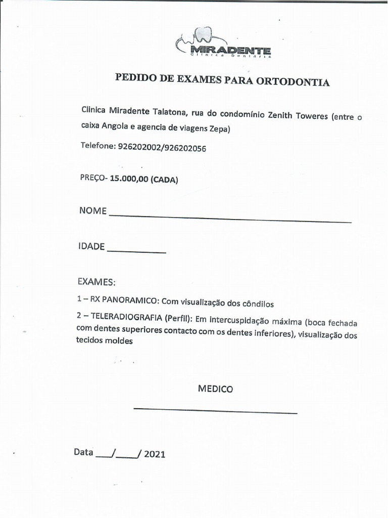 Solicitação de RX | PDF