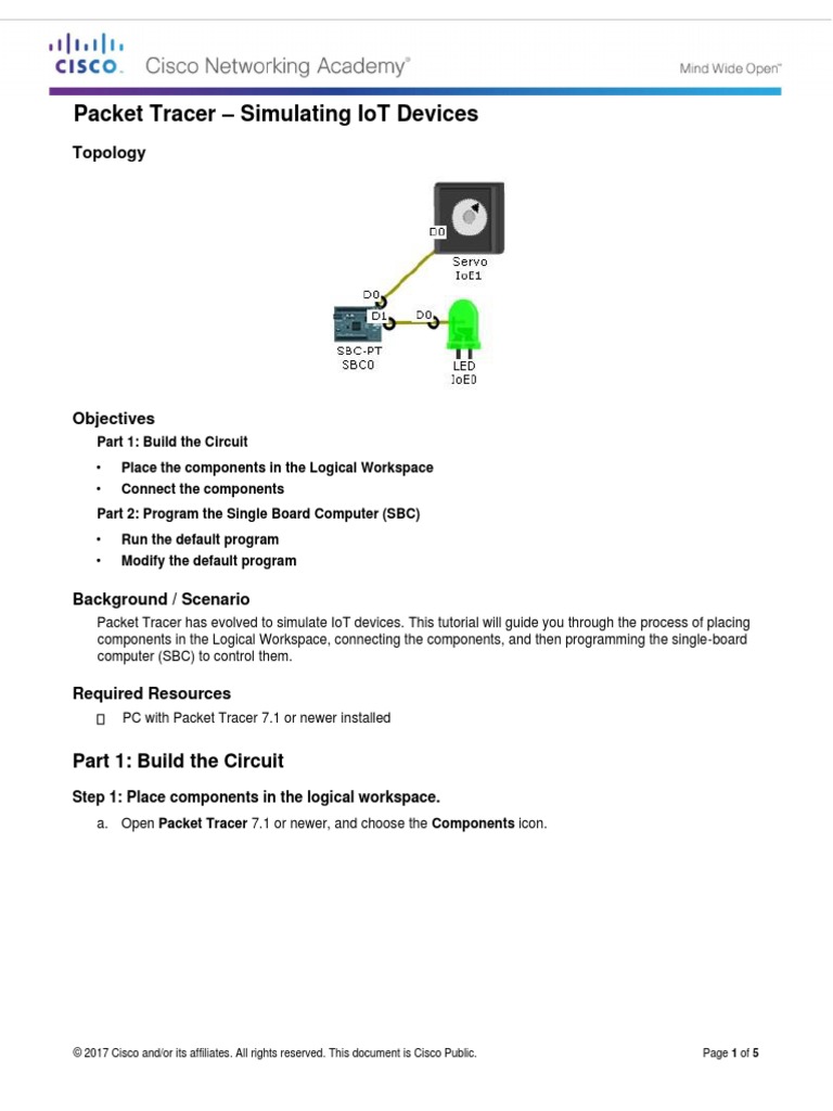 2.2.1.4 Packet Tracer - Simulating IoT Devices | PDF | Icon (Computing) | Software Development