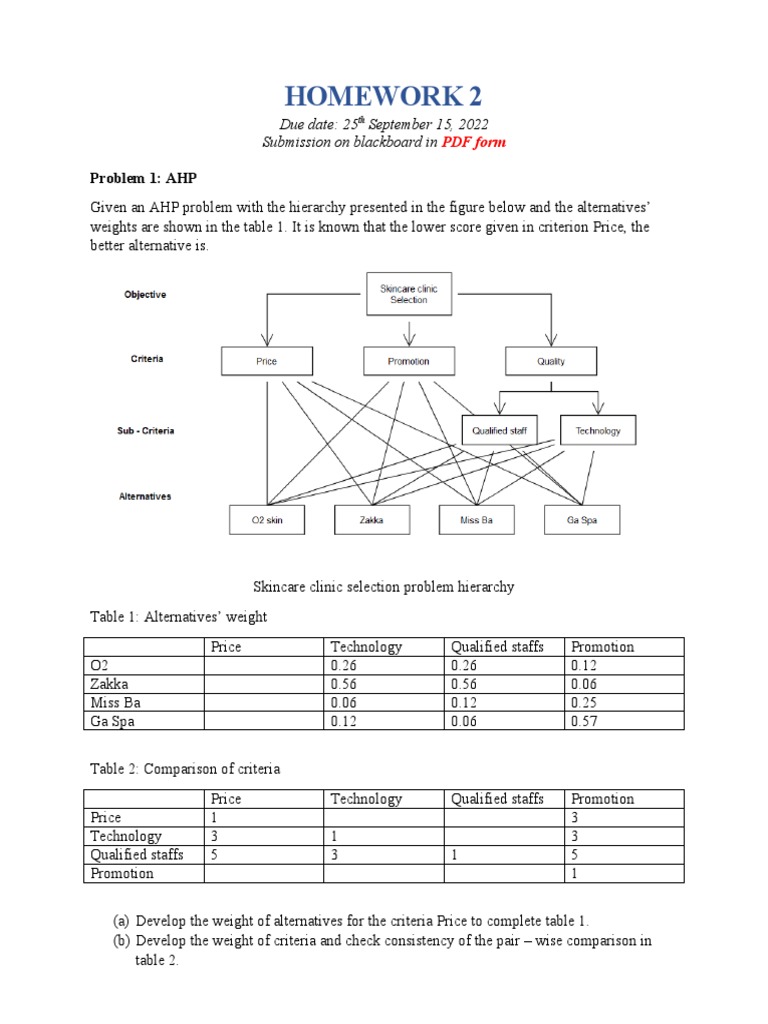 3 HW2 AHP Method | PDF