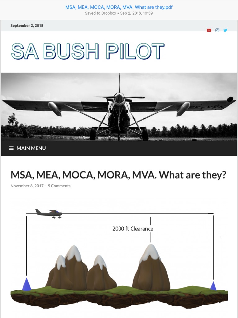 Msa Mea Moca Mora Mva | PDF | Instrument Flight Rules | Aviation