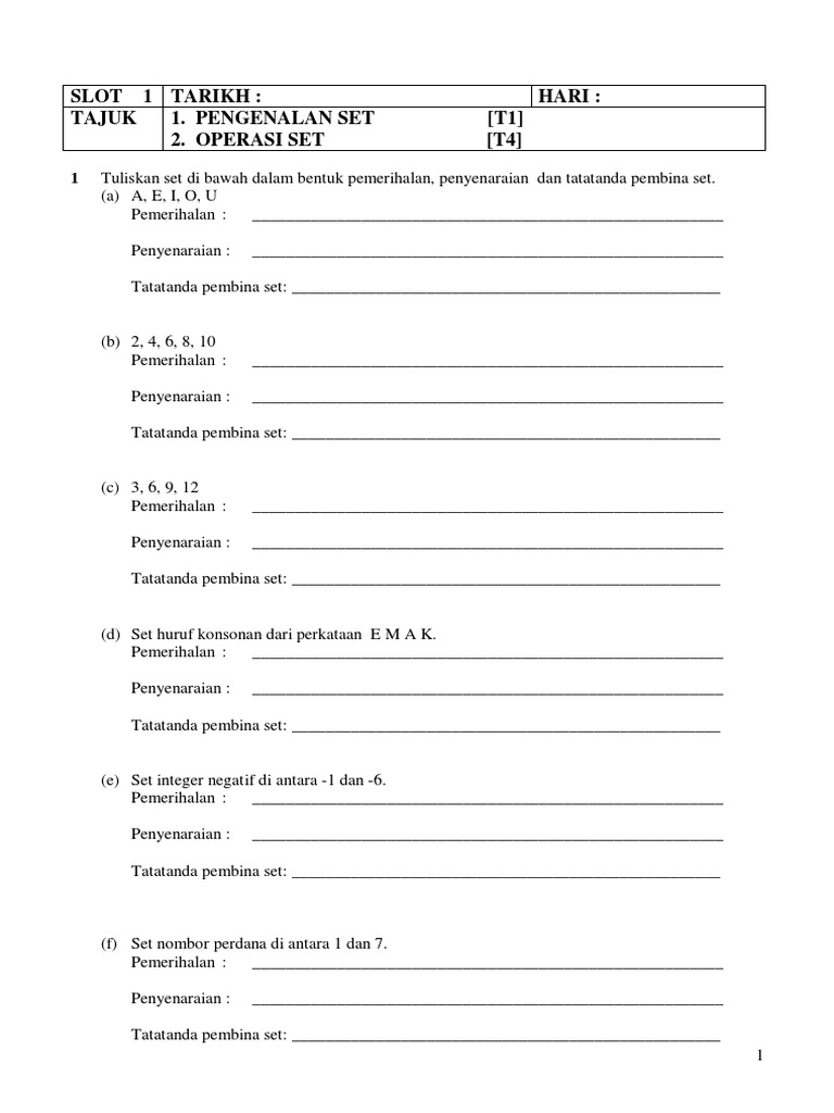 Modul 1 - Operasi Set | PDF