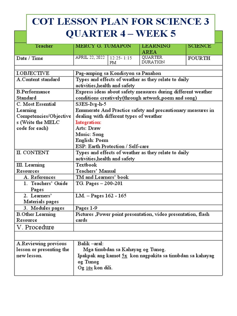 2nd Cot-Science-Fourth q2022 | PDF | Psychological Concepts | Cognitive Science